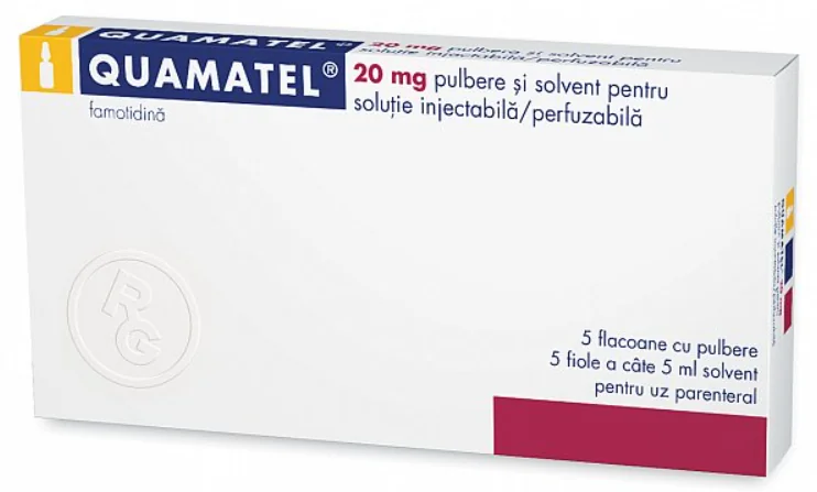 Quamatel pulbere+solvent pentru solutie injectabila 20 mg+5ml, 5 ...