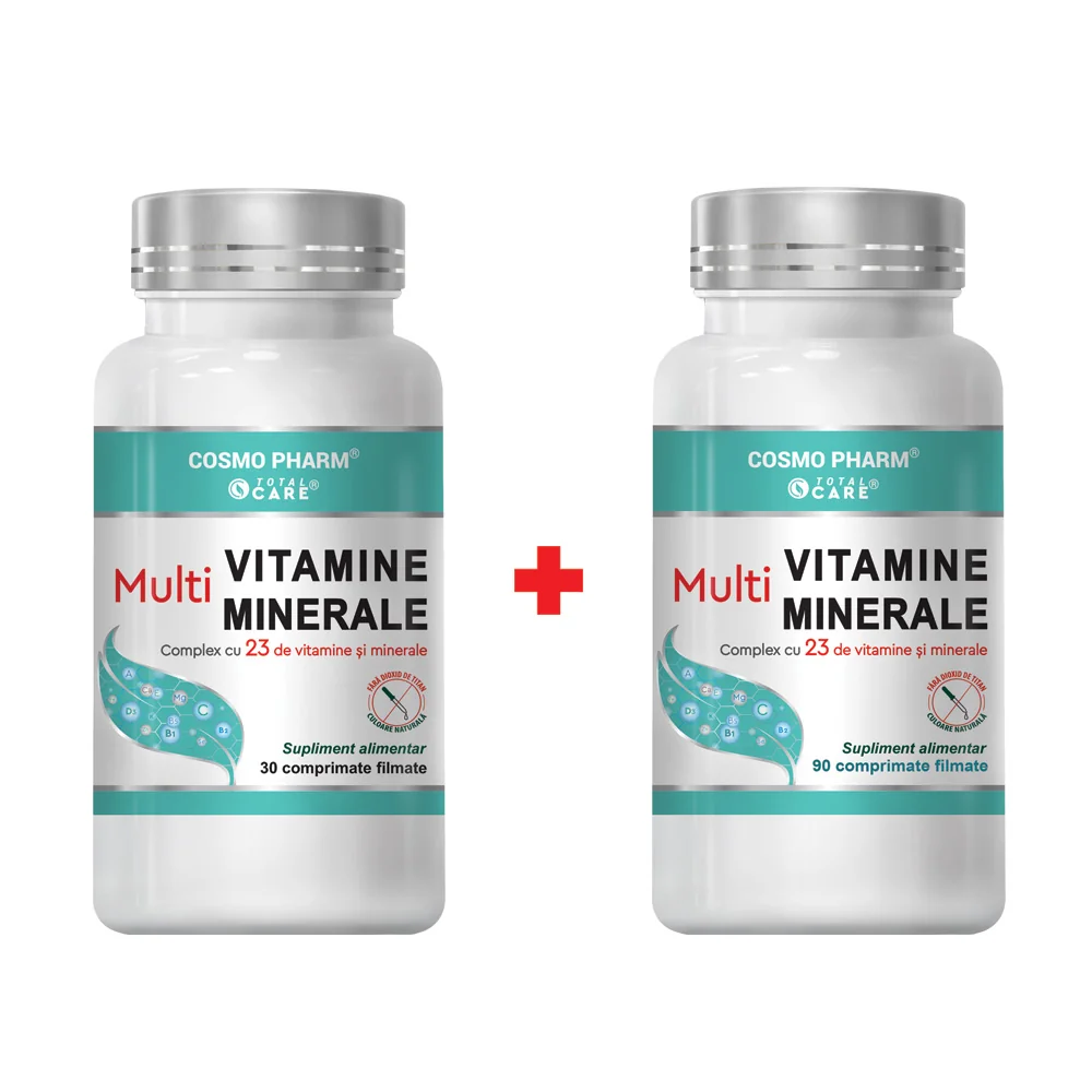 Pachet Multivitamine si Multiminerale 90 + 30 comprimate filmate ...