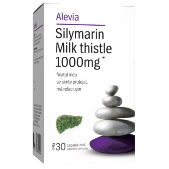Silymarin Milk Thistle 1000 mg, 30 capsule, Alevia | Dr.Max Farmacie