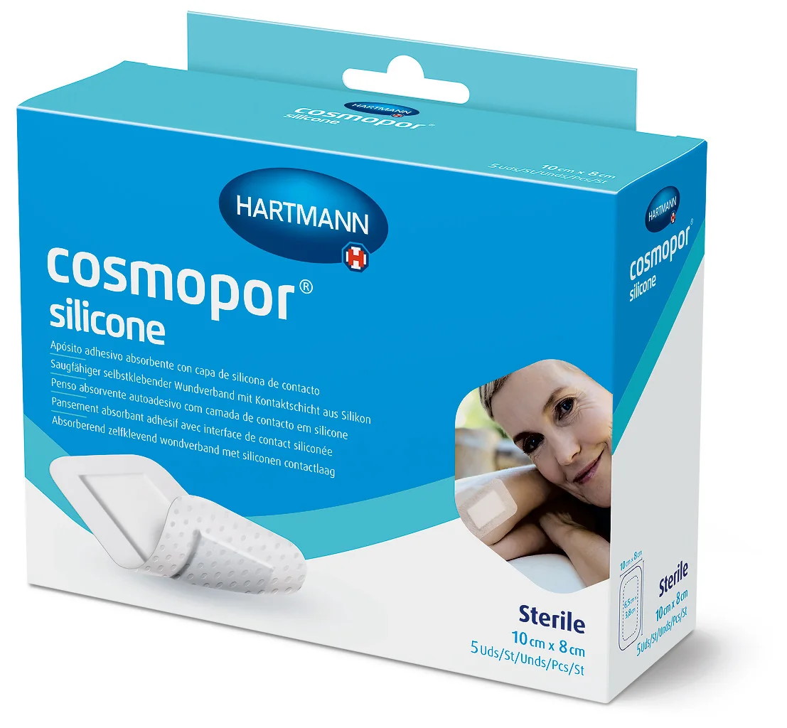 Plasturi autoadezivi Cosmopor Silicone, 10x8cm, 5 bucati, Hartmann | Dr ...