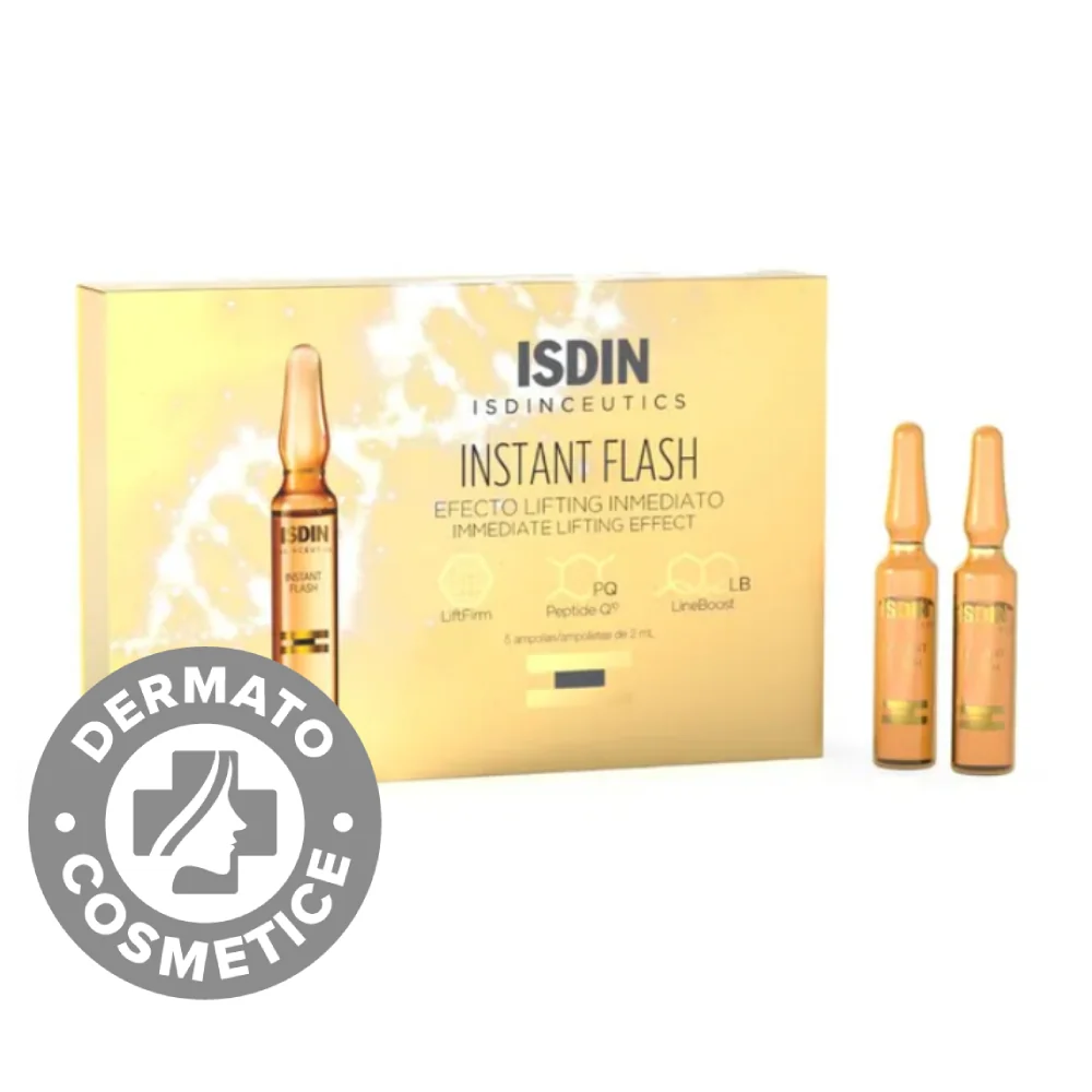 Fiole ser pentru lifting Instant Flash, 5 fiole, Isdin | Dr. Max Farmacia