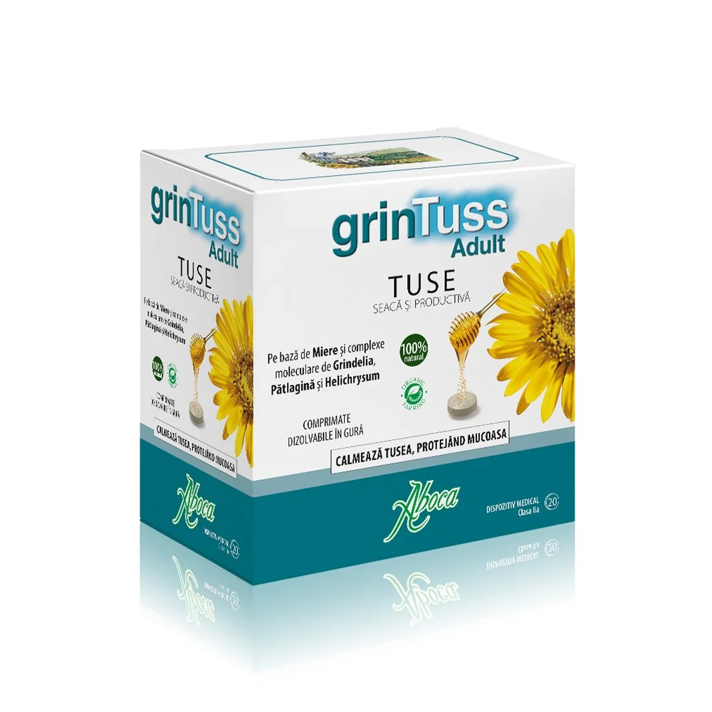 Comprimate pentru tuse Grintuss, 20 tablete, Aboca | Dr.Max Farmacie