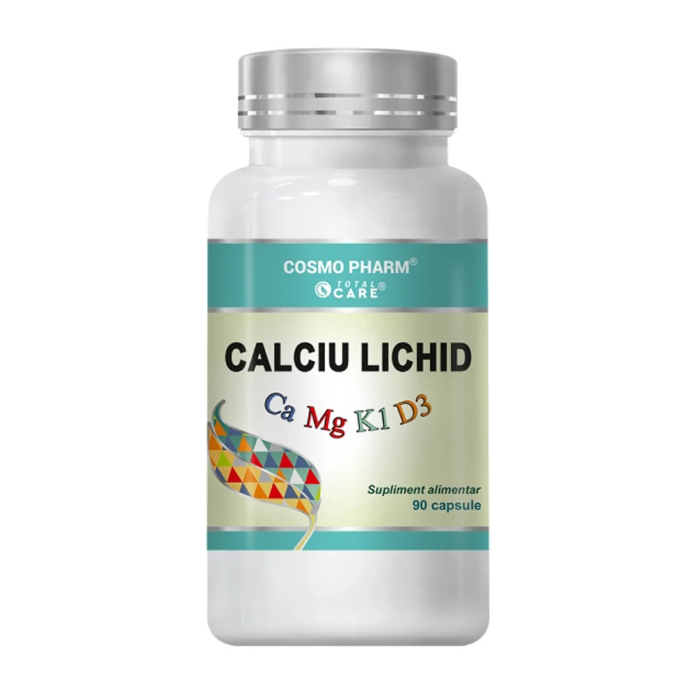 Calciu lichid, 90 capsule, Cosmopharm | Dr.Max Farmacie