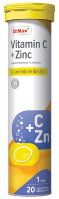 Dr. Max Vitamina C + Zinc, 20 comprimate efervescente | Dr. Max Farmacie