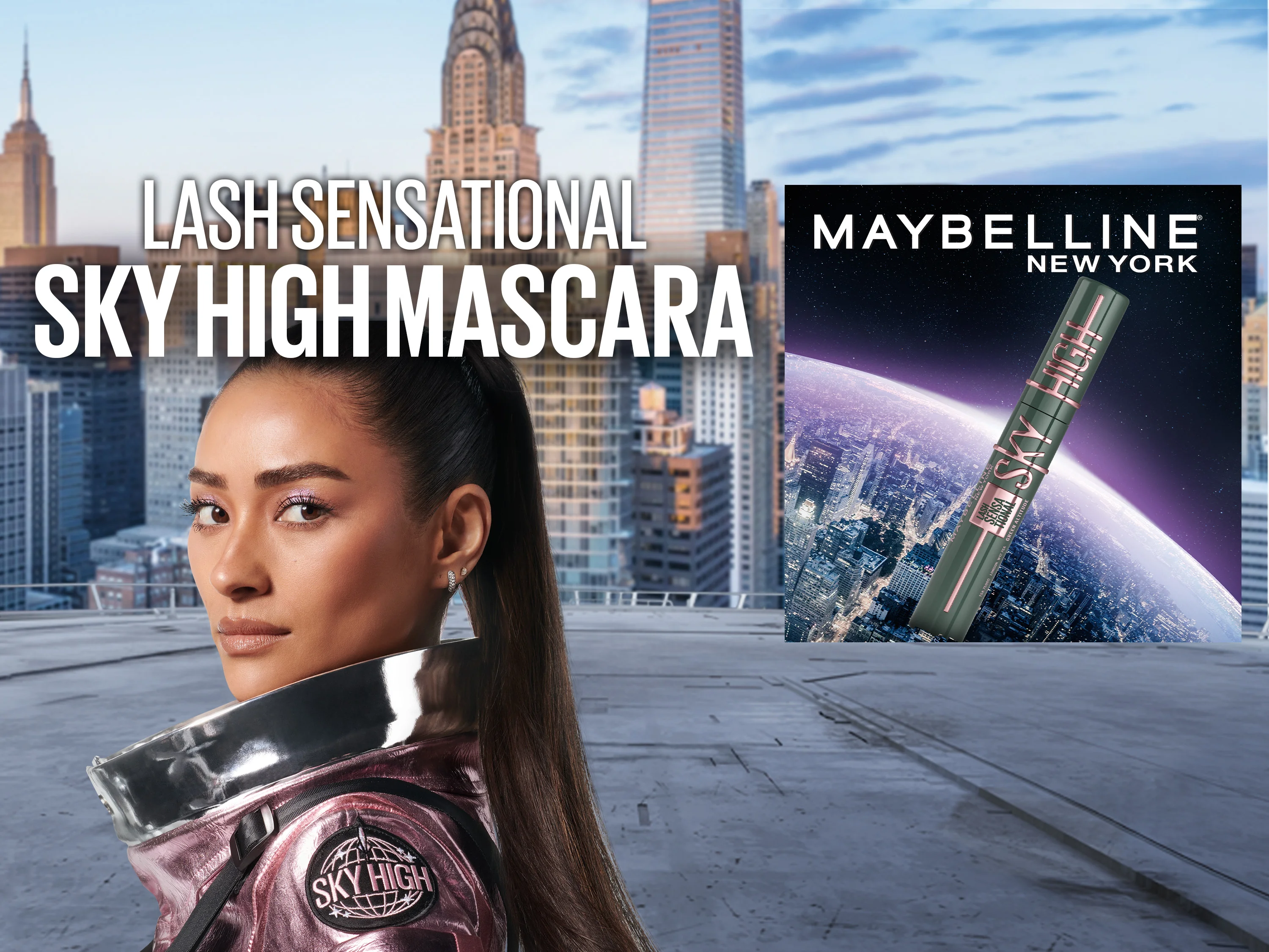 Mascara Lash Sensational Sky High Green Altitude, 7.2ml, Maybelline ...