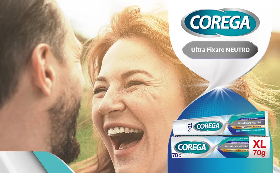 Crema adeziva pentru proteza dentara Neutro, 70g, Corega | Dr. Max ...
