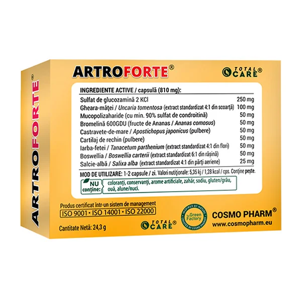 Artroforte, 30 capsule, Cosmopharm | Dr. Max Farmacia
