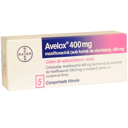 Avelox 400mg, 5 comprimate filmate, Bayer | Dr. Max Farmacia