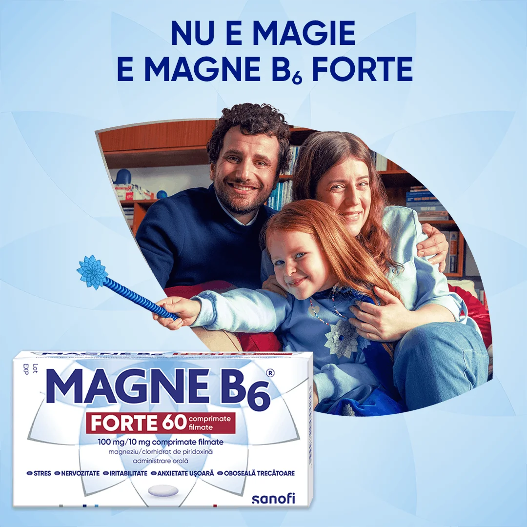 Magne B6 Forte 100mg/10mg, 60 comprimate, Sanofi | Dr. Max Farmacia