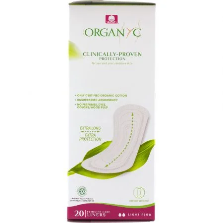 Absorbante zilnice din bumbac organic Maxi, 20 bucati, Organyc | Dr ...