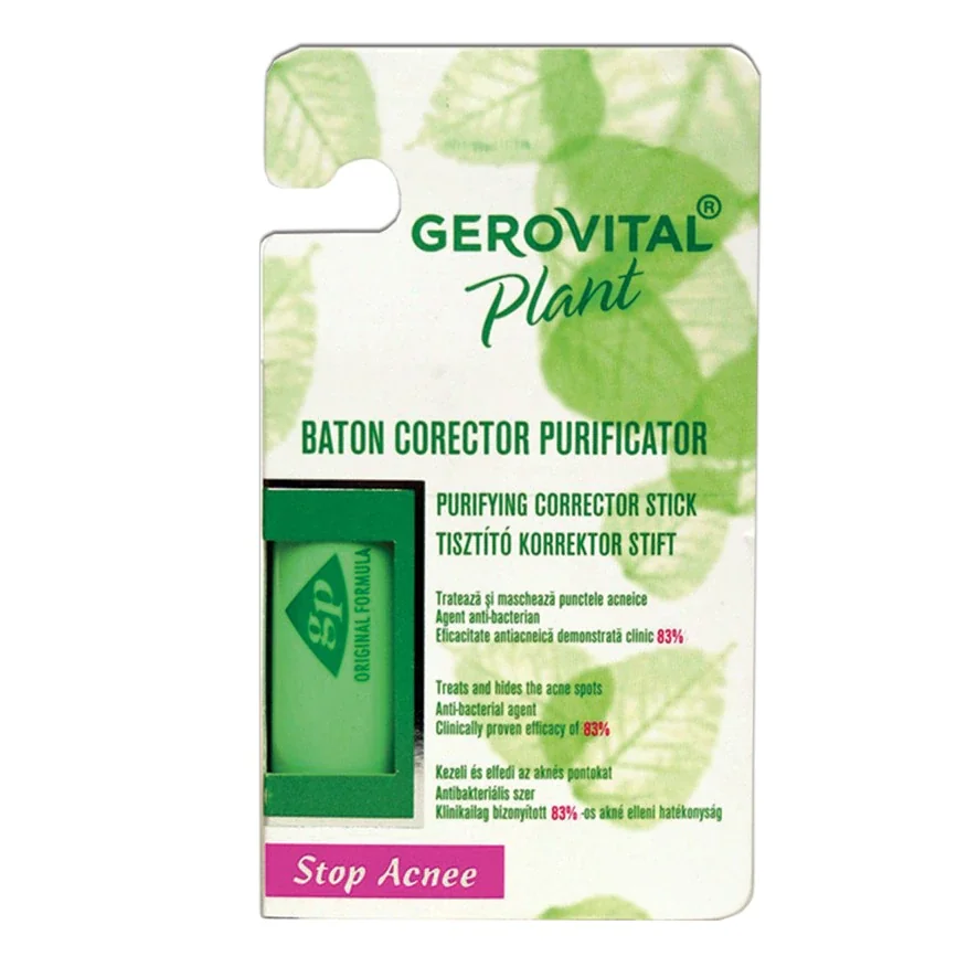 Baton corector si purificator Plant Stop Acnee, 5g, Gerovital | Dr.Max ...