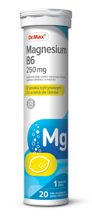 Dr. Max Magnesium B6 250mg, 20 comprimate efervescente | Dr. Max Farmacie