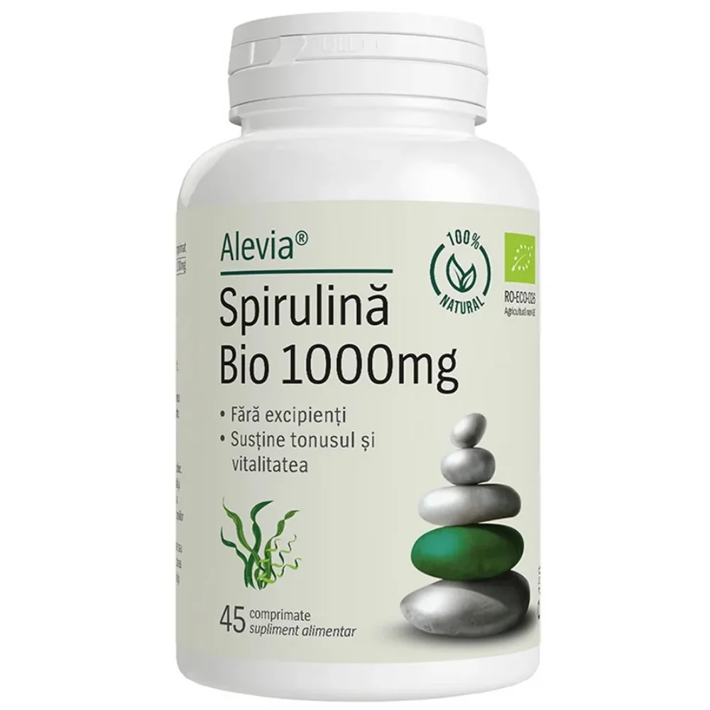 Spirulina Bio 1000mg, 45 comprimate, Alevia | Dr. Max Farmacie