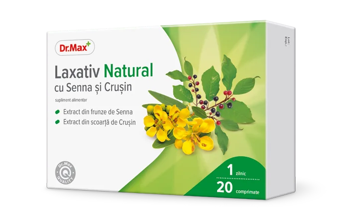 Dr. Max Laxativ Natural cu Senna si Crusin, 20 comprimate filmate | Dr ...