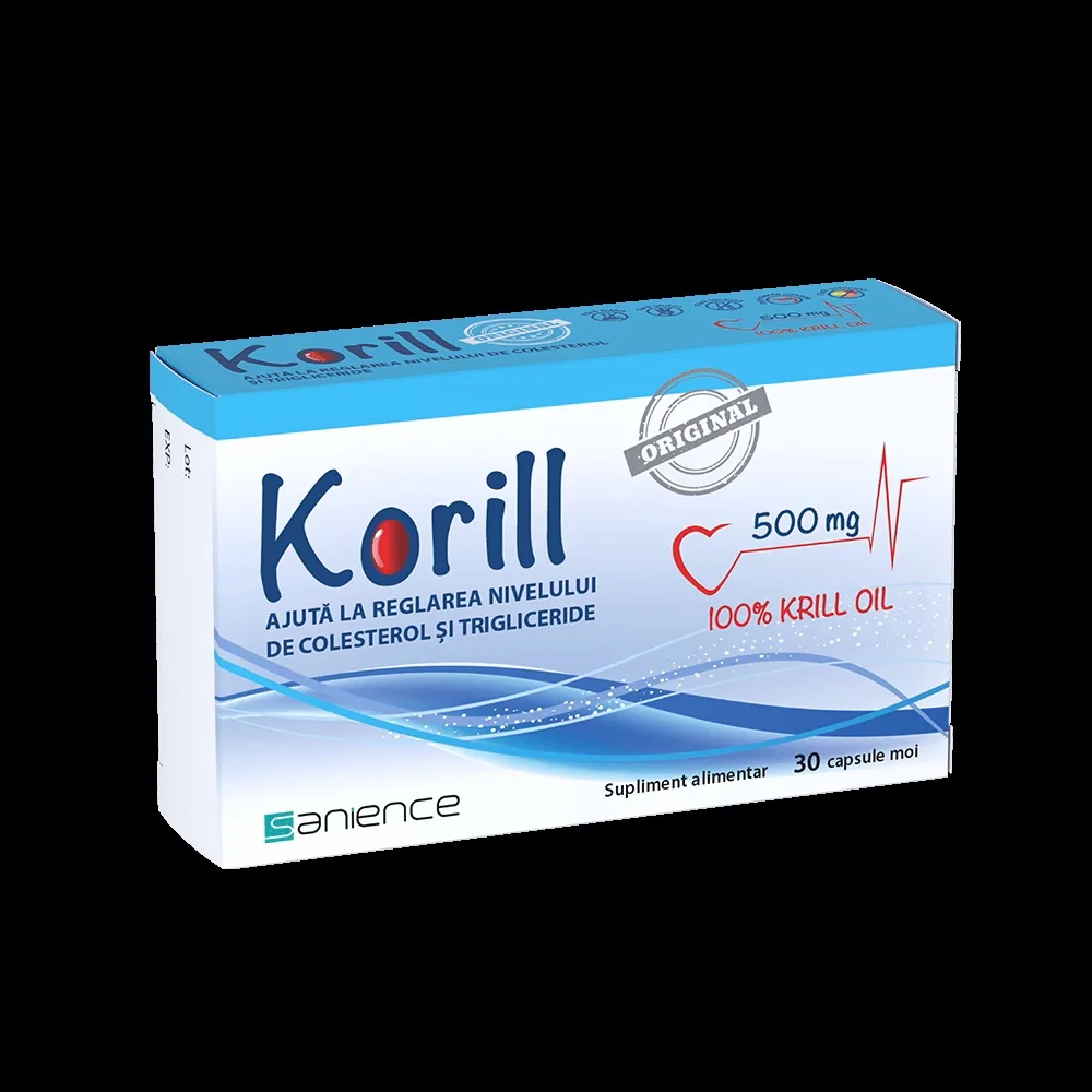 Korill ulei de krill 500 mg, 30 capsule, Sanience | Dr. Max Farmacia