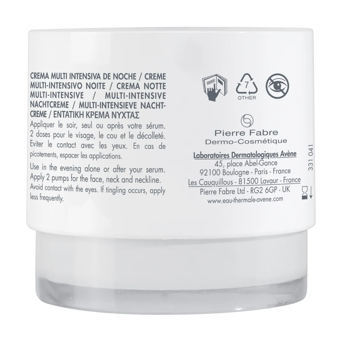Crema de noapte multi-intensiva Hyaluron Activ B3, 40ml, Avene | Dr ...
