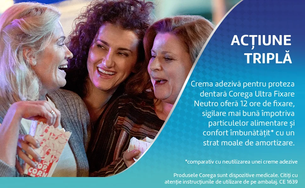 Crema adeziva pentru proteza dentara Neutro, 70g, Corega | Dr. Max ...